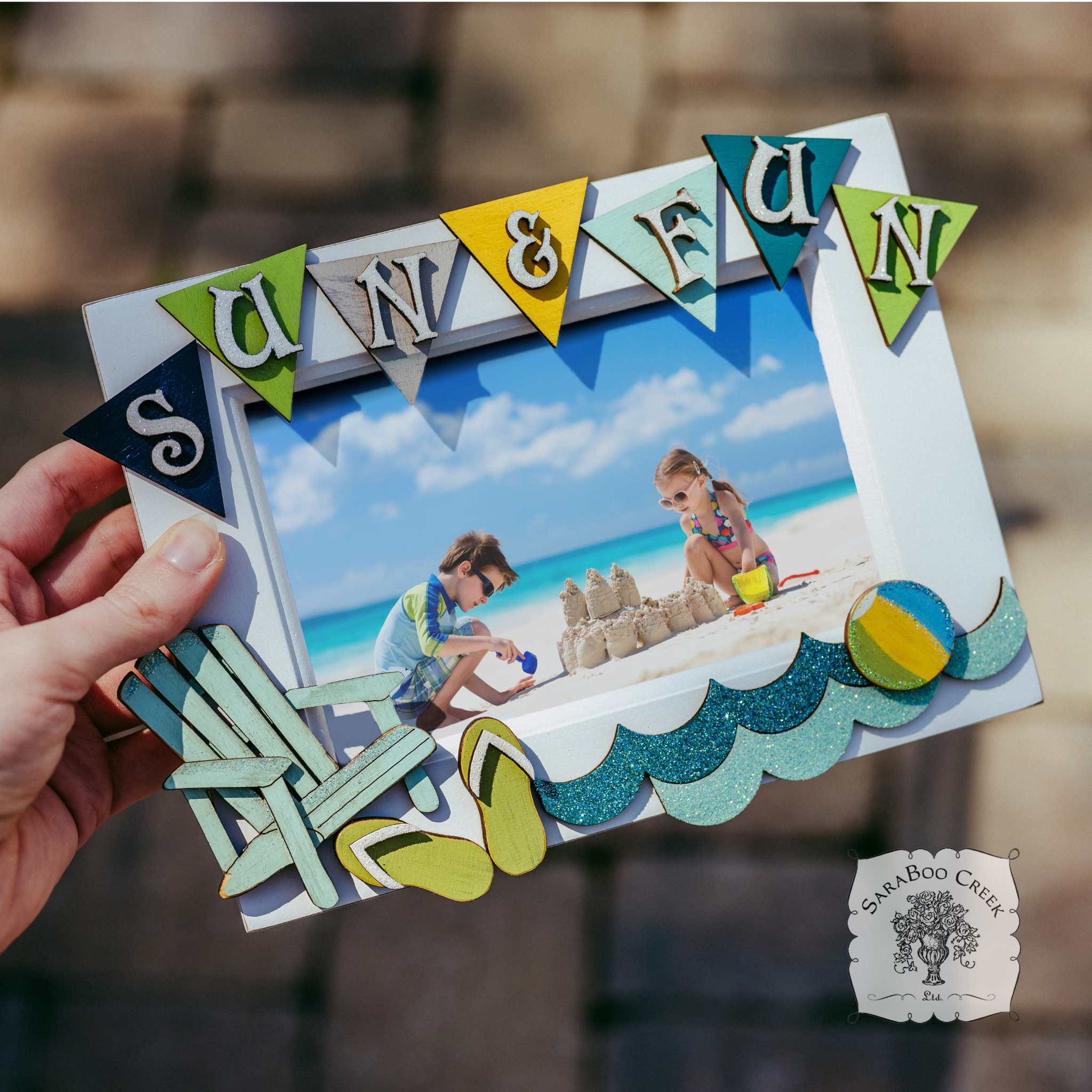 Summer Fun 4 x 6 Picture Frame - Fun Photo Frame for Pool, Beach or La ...