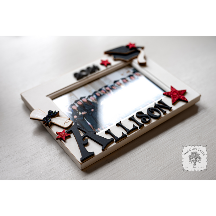 Graduation Photo Frame with Grad Cap & Diploma - Personalized Graduati ...