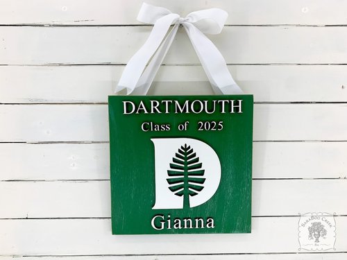 College / University School Sign - Dartmouth College Logo on 12 x 12 P ...