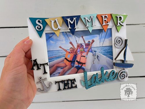 Summer at the Lake 4 x 6 Picture Frame - Summer Lake Life Photo Frame ...