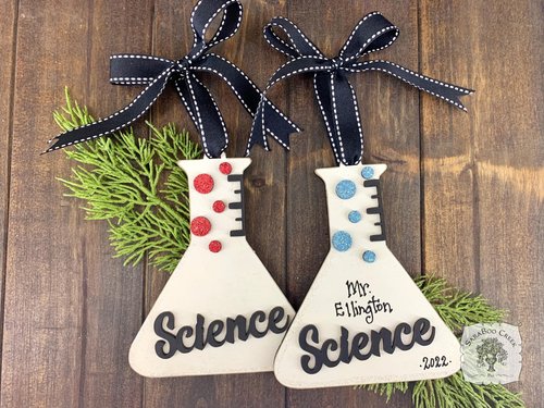 Science Ornament - Personalized Chemistry Beaker Ornament for Scientis ...